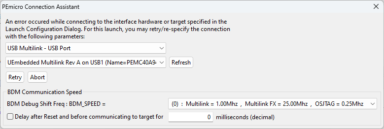 S32DS PEmicro Connection Assistant - NXP Community