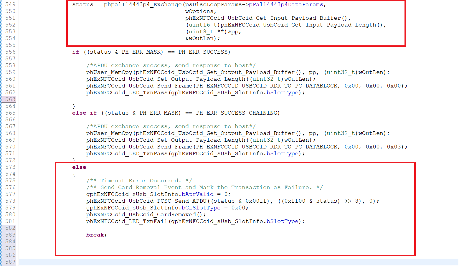 Error rereading card when timeout has expired PN7462 - NXP Community