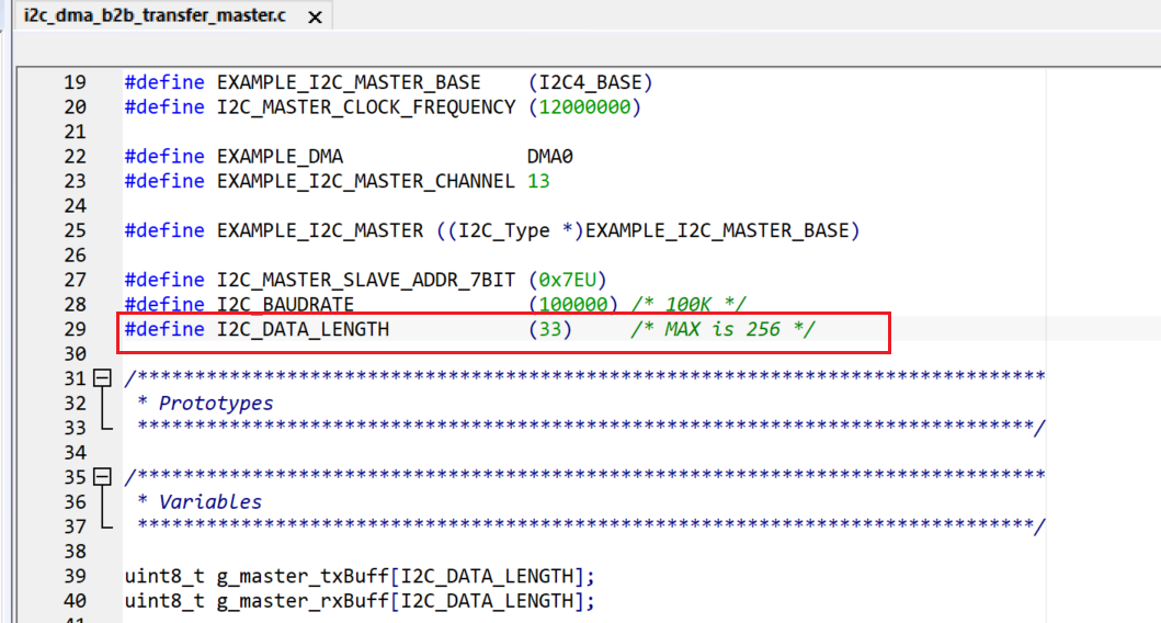 LPC55s69: I2c maximum byte transfer capability - NXP Community