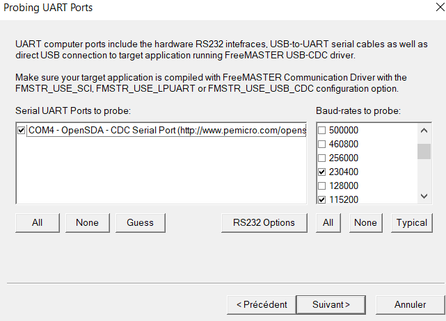 No board detected on any of the specified UART communication ports - NXP Community