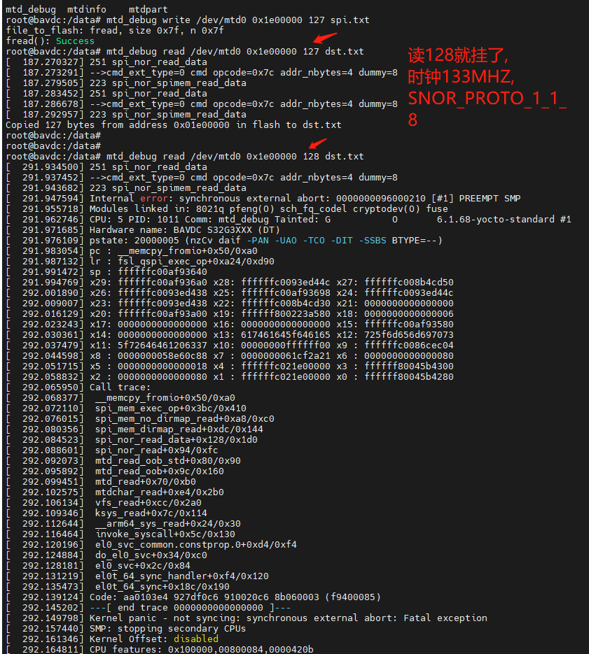 The S32G3 fails to read the gd25lx256e nor flash - NXP Community