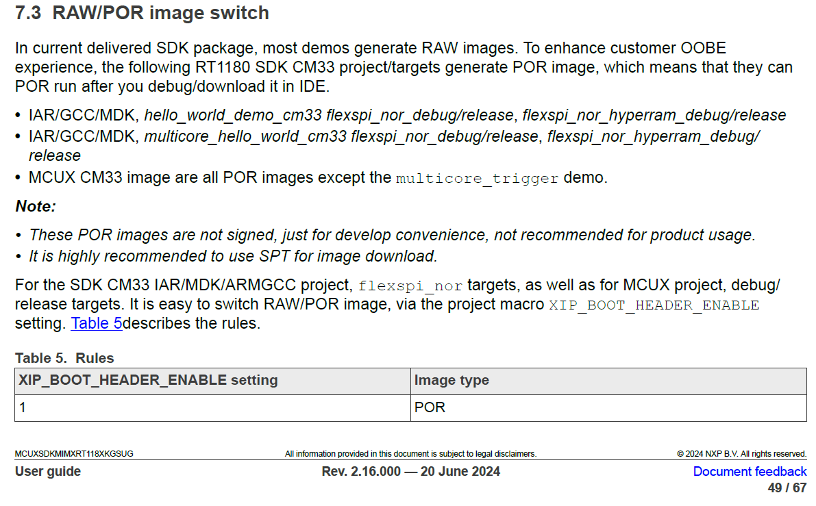 LED blinky example from SDK of RT118X can't startup after power on - NXP Community