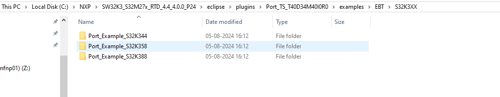 MCAL Package SW32K3_S32M27x_RTD_4.4_4.0.0_P24, S32K322 example not ...