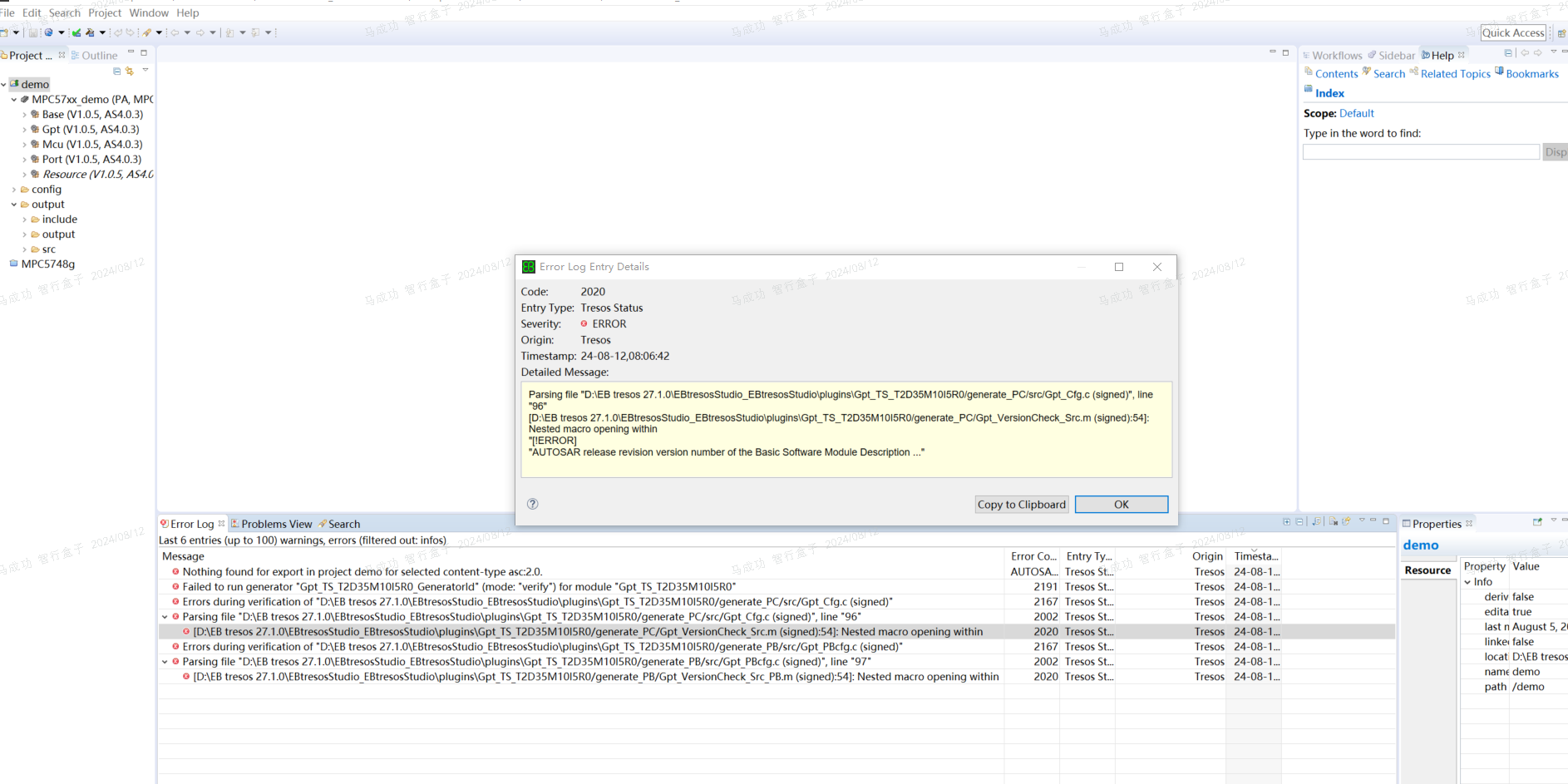 Issue with Invalid Signature for Gpt_VersionCheck_Src.m in EB tresos Configuration - NXP Community