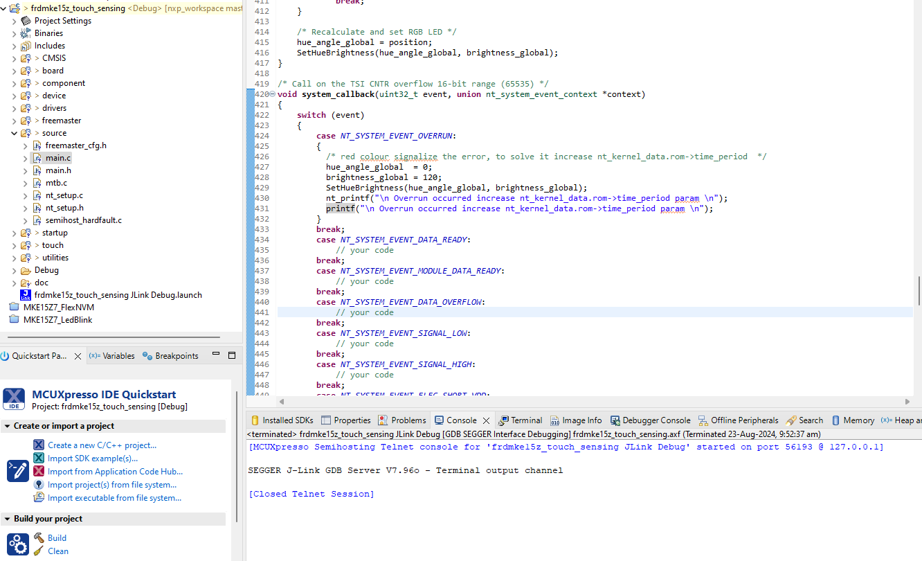 Not able to visualize touch signals in NXP Touch FreeMASTER project - NXP Community