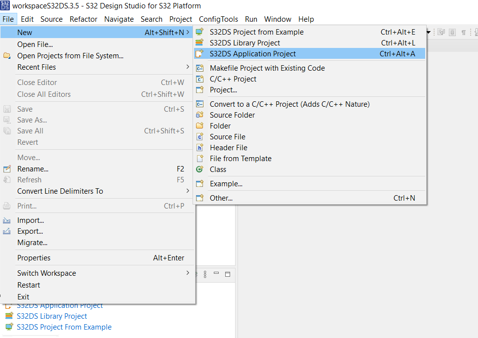 HOWTO: S32 Design Studio - Create a New Application Project - NXP Community
