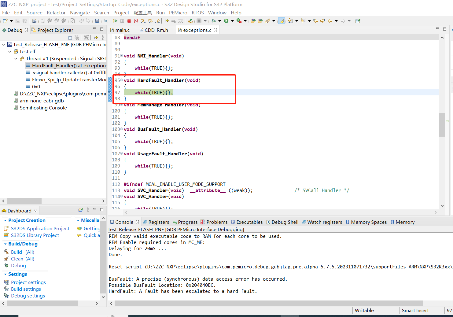 After configuring Flexio_SPI's DMA mode, the runtime enters the ...