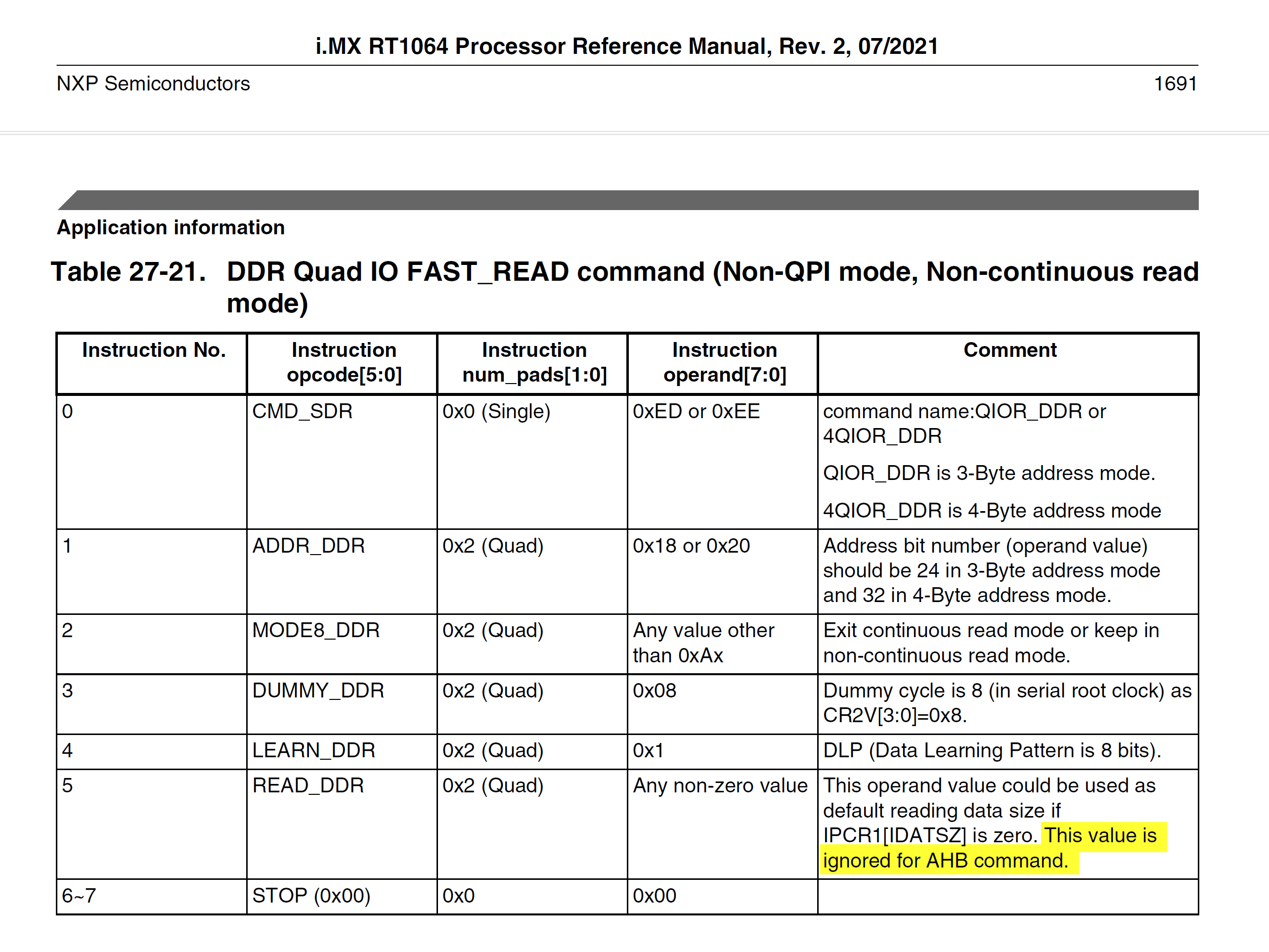 RT1064 - Flex Qspi - AHB Communication Failure to do consecutive FPGA ...