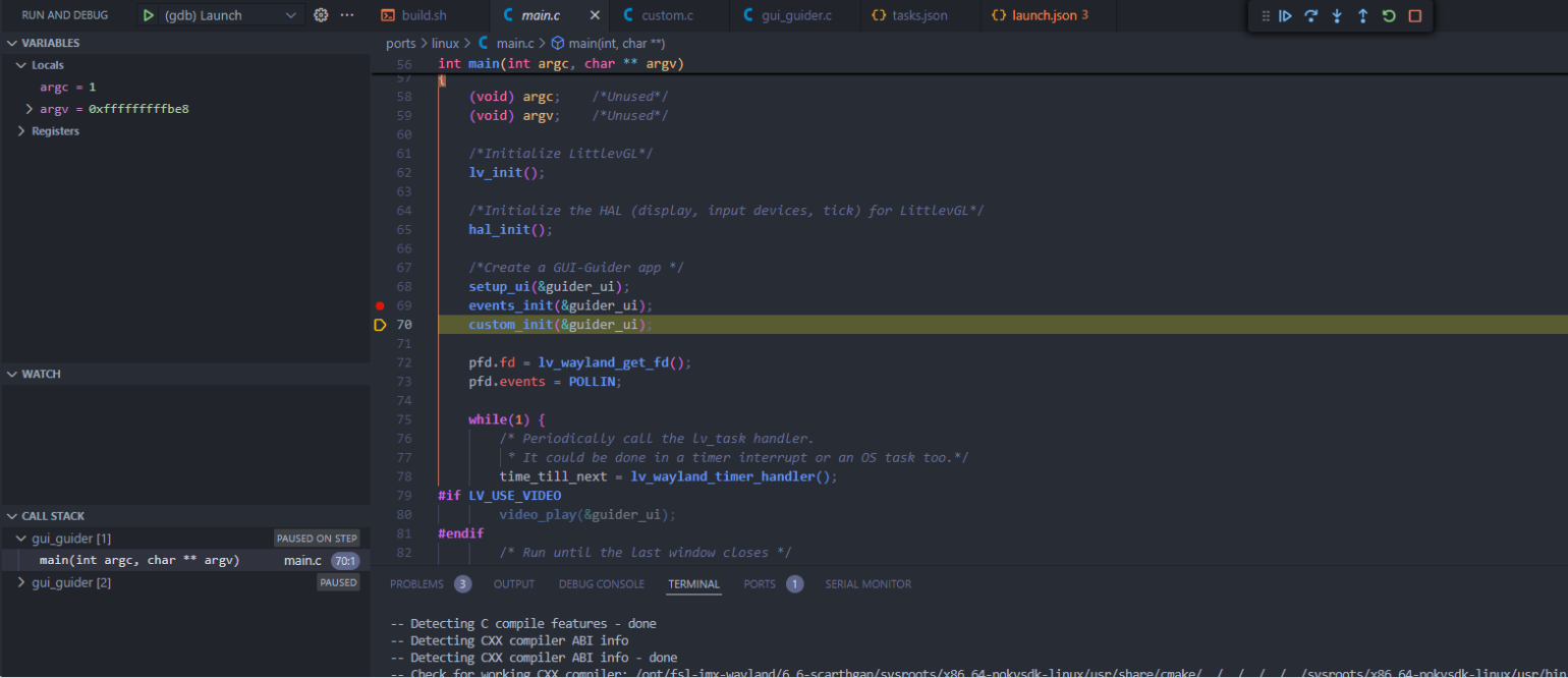 How to use VSCode GUI to debug LVGL project on i.MX93 EVK board - NXP ...