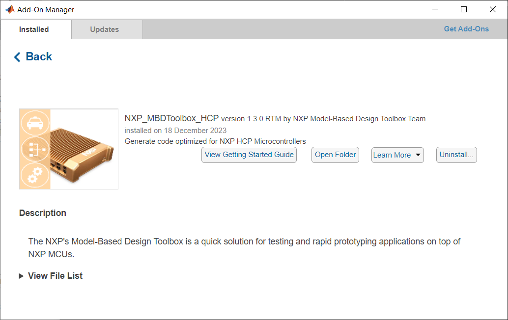 NXP Model-Based Design Toolbox for High-performance Computing Platforms (HCP) - version 1.3.0 ...