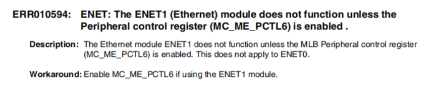 Solved: The ENET1 module does not function unless the Peripheral ...