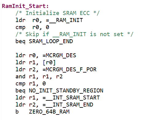 Solved: How to get a SRAM section without initialize in K312? - NXP Community