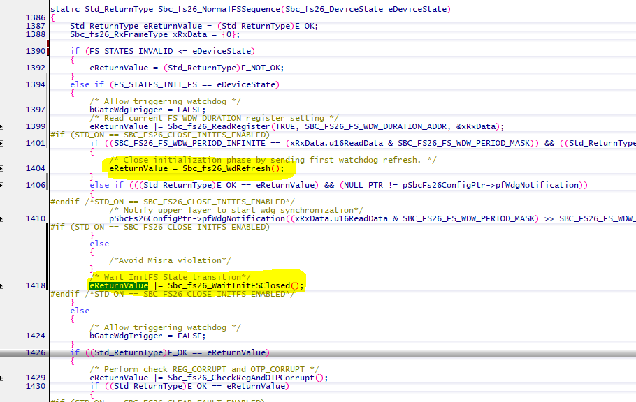 Sbc_fs26_InitDevice(); RTD function failed during Initialisation - NXP ...