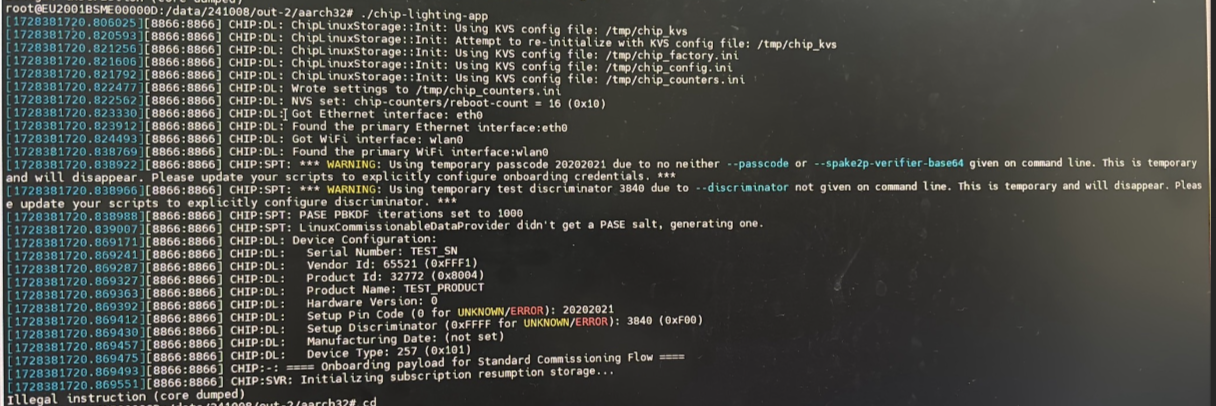 Unable to execute matter - chip-lightning-app in imx6 board - NXP Community