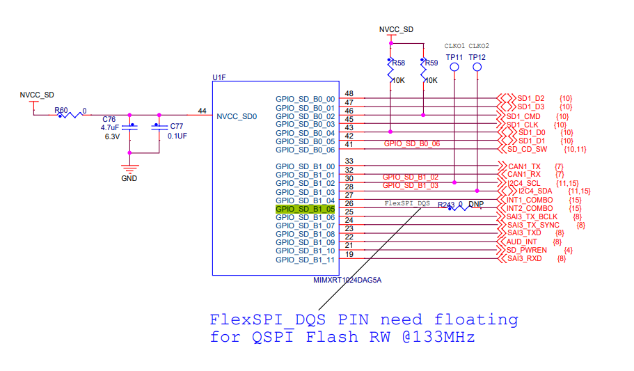 If `GPIO_SD_B1_05` is configured, a hardware fault occurs. - NXP Community