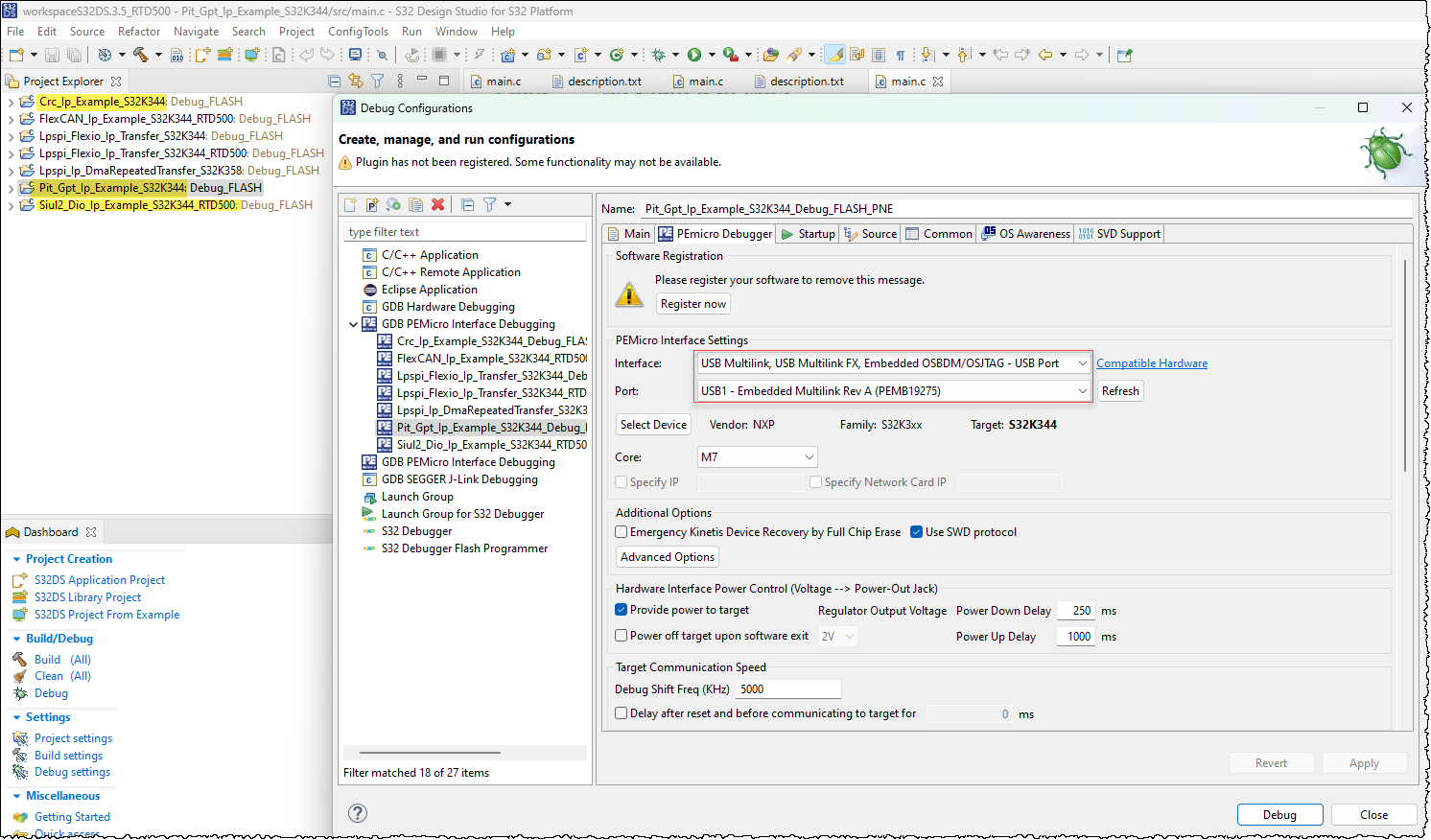 Solved: s32k3x4 -t172 debug error - NXP Community