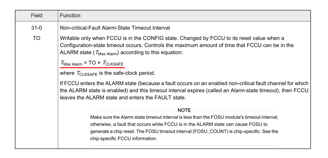 Re: The alarm state timeout interval (NCF_TO[TO]) cannot be set larger ...