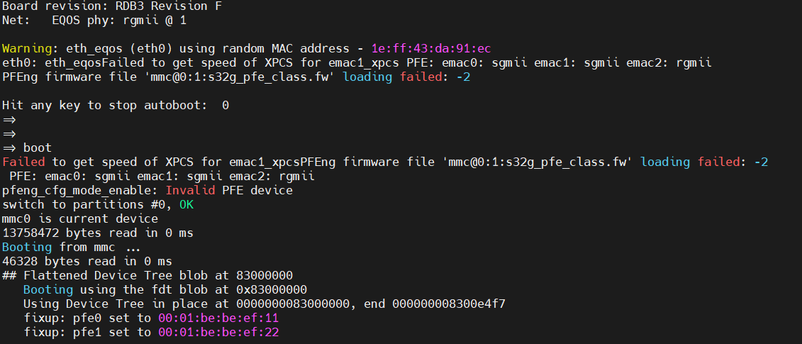 Solved: S32G-VNP-RDB3 multi-core startup failed！ - NXP Community