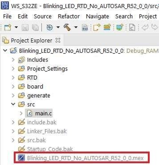 HOWTO: Create a Blinking LED application project for S32Z27x using S32 RTD No AUTOSAR - NXP ...