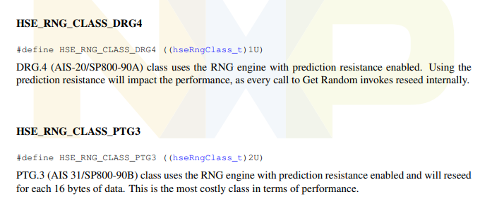 PRNG support in HSE for S32G3 - NXP Community