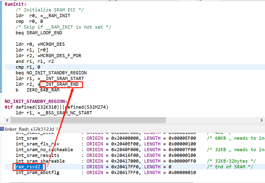 Solved: The s32k312 retains part of the SRAM interval to store data, causing the system to crash ...