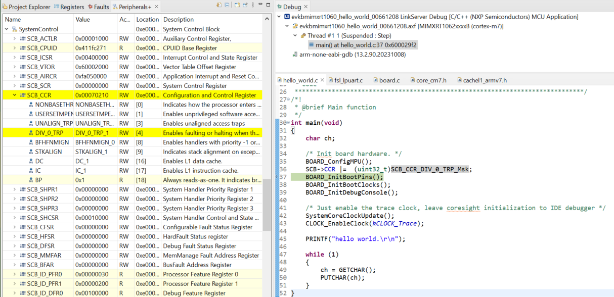 DIV_0_TRP bit in CCR register cannot be set - NXP Community