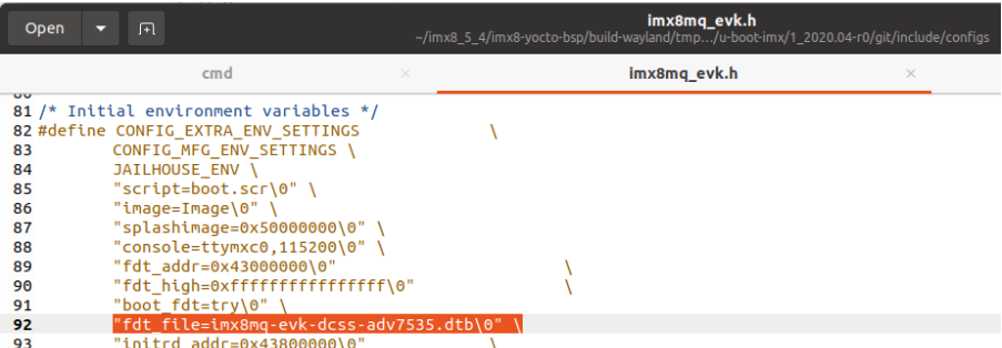 Solved: How to change fdtfile and build image? - NXP Community