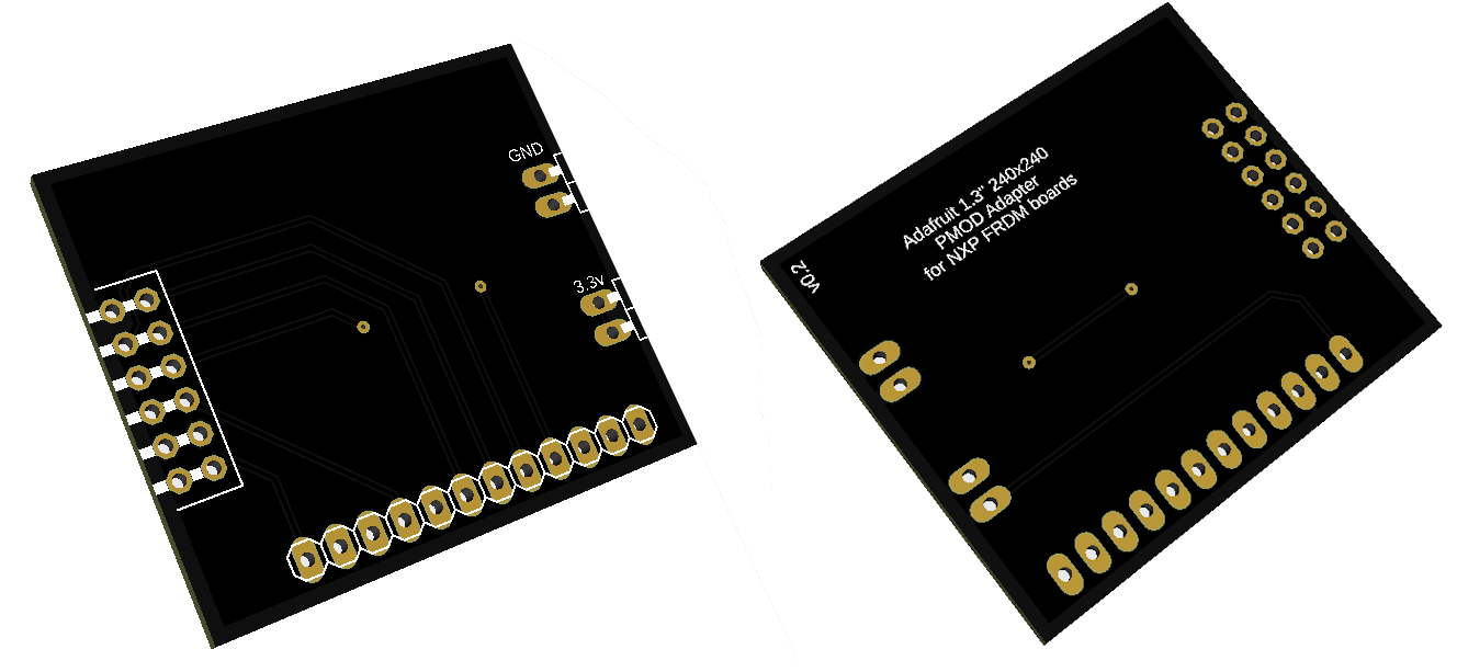 Adafruit 1.54" 240x240 Wide Angle TFT LCD Display PMOD Adapter - NXP ...