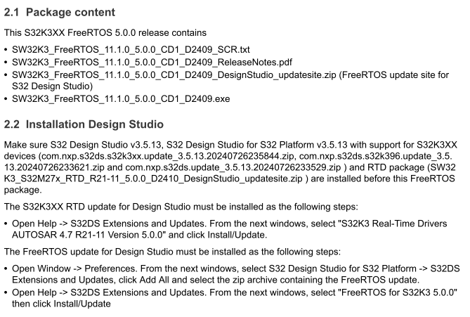 Freertos Version Compatibility Issues With The S32k324 Board Nxp