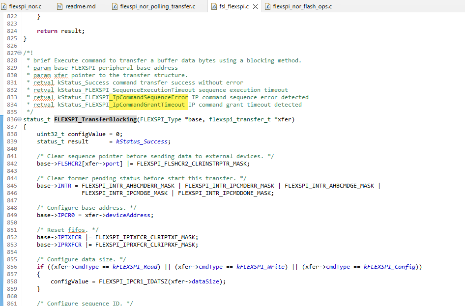 Re: i.MX RT0106 FLEXSPI_TransferBlocking and XIP - NXP Community