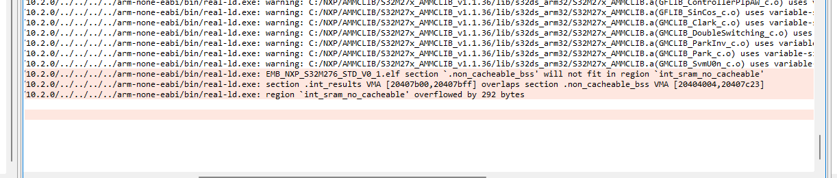 Solved: S32DS Update RTD5.0 and Compile with non_cacheable_bss overflow ...