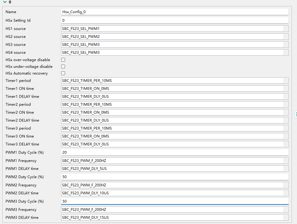 How to control the PWM output of the FS23 HSx pins? - NXP Community