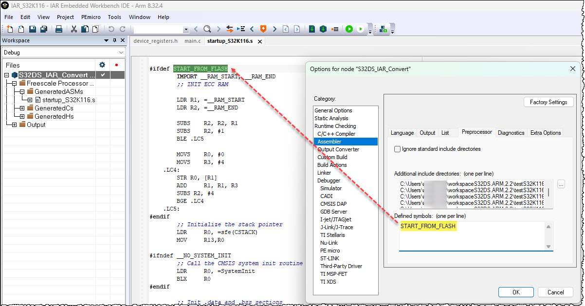 Solved Problems When Flashing A Program With Iar Compiler On The S32k116 Board Nxp Community