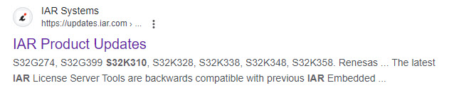 Solved: Build IAR Project for S32K310 - NXP Community