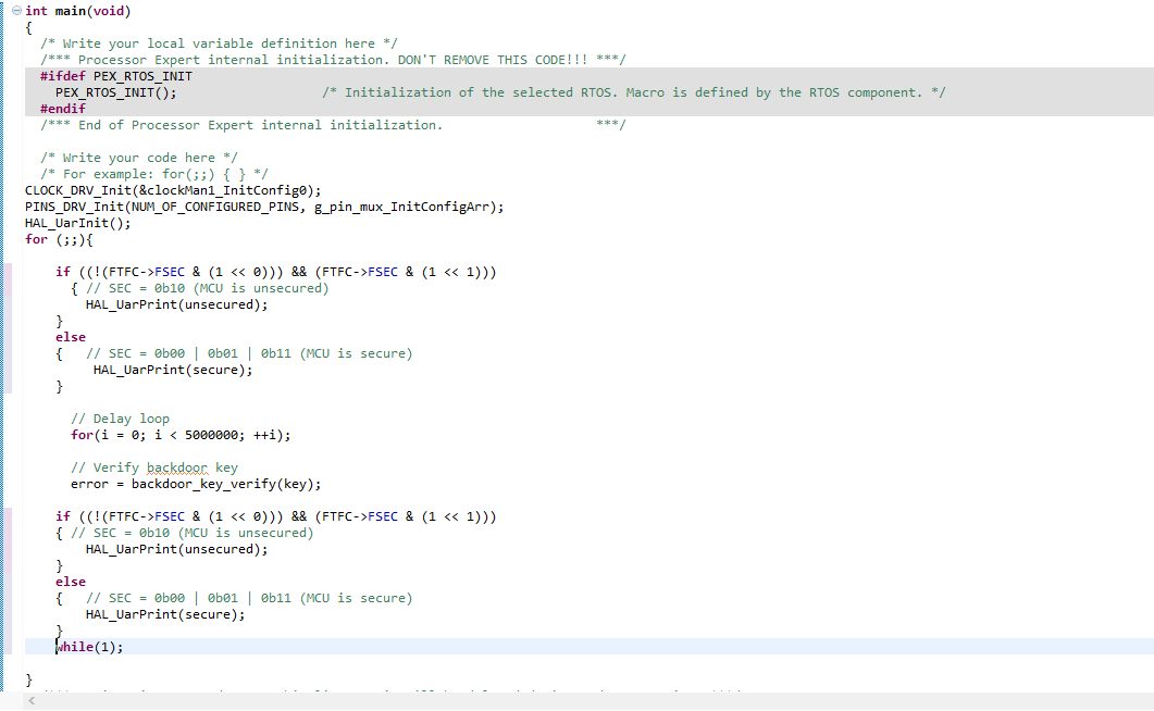 Un-securing the MCU using backdoor key access - NXP Community