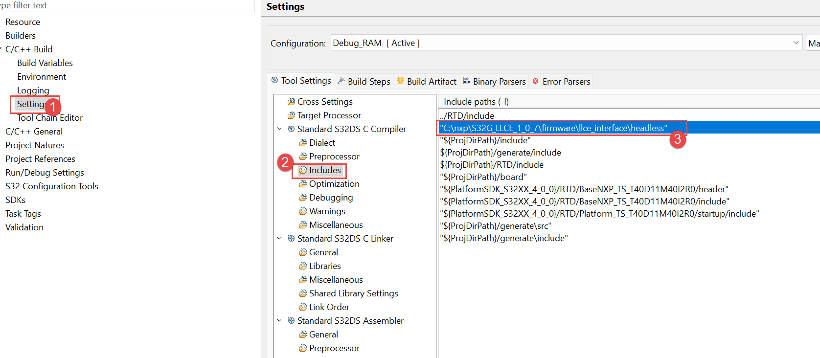 Can_Llce_DS_Can2Can_S32G399A_M7 example build issue in headless mode ...