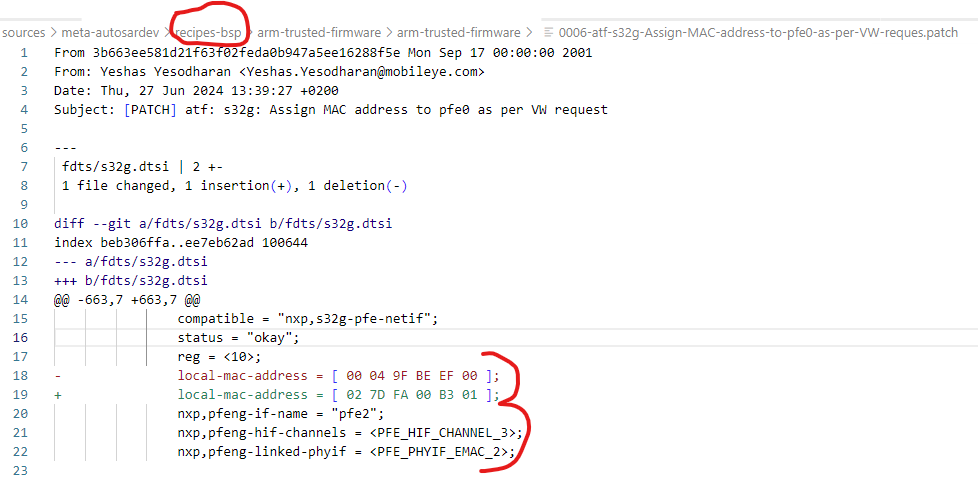 Re: Query regarding MAC address configuration for S32G PFE - NXP Community