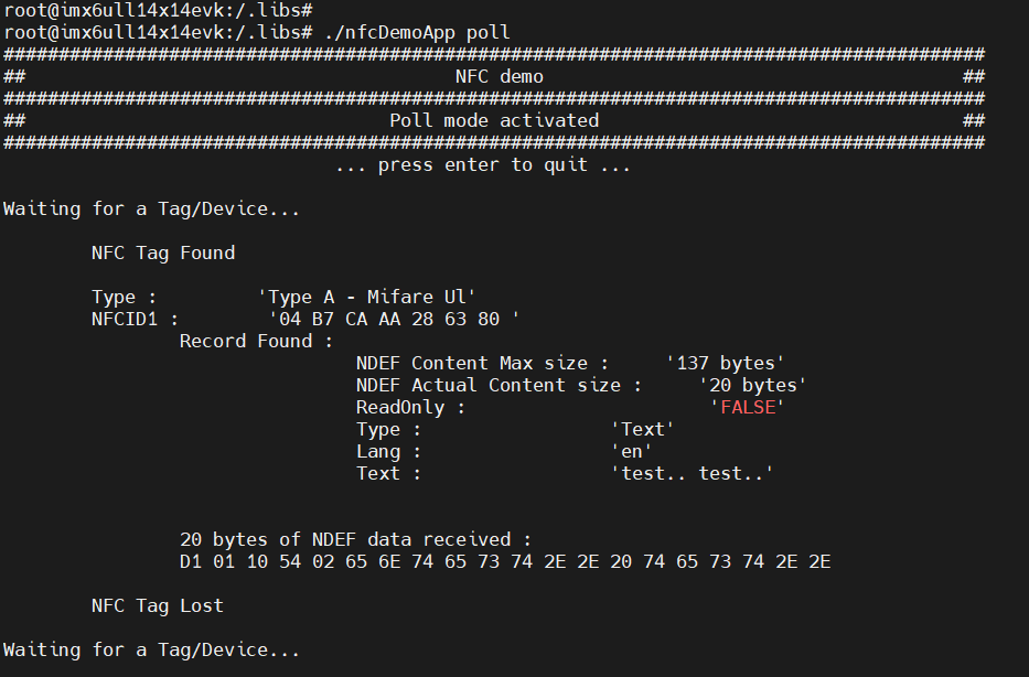 i.MX6ULL EVK running Yocto Linux + PN7160 - NXP Community
