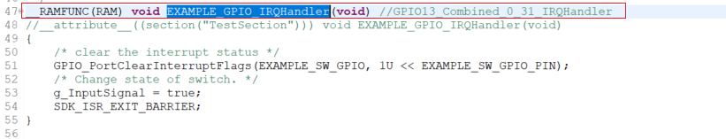 Solved: How to mark a function to be executed from internal Ram? - NXP Community
