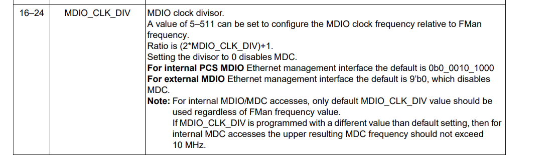 LS1046 External MDIO max Frequency - NXP Community