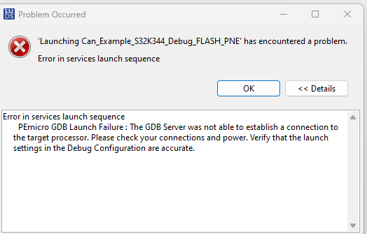 Solved: Debug Connection Failure - NXP Community