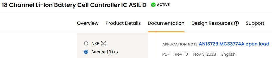 Solved: MC33774ASP1AE : Open-Load Detection for Cell-Terminal ...