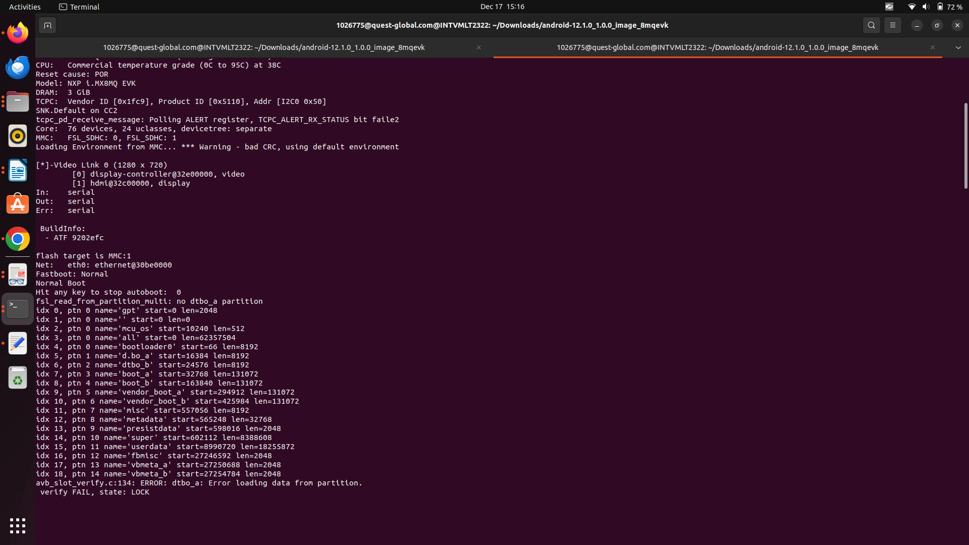 aosp prebuild not booting - NXP Community