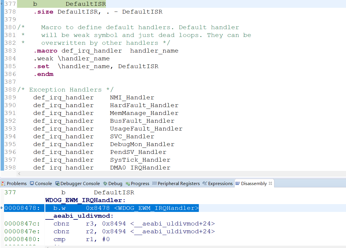 What Makes A Program Jump To Defaultisr In Debug Mode Without Going Through Initialization