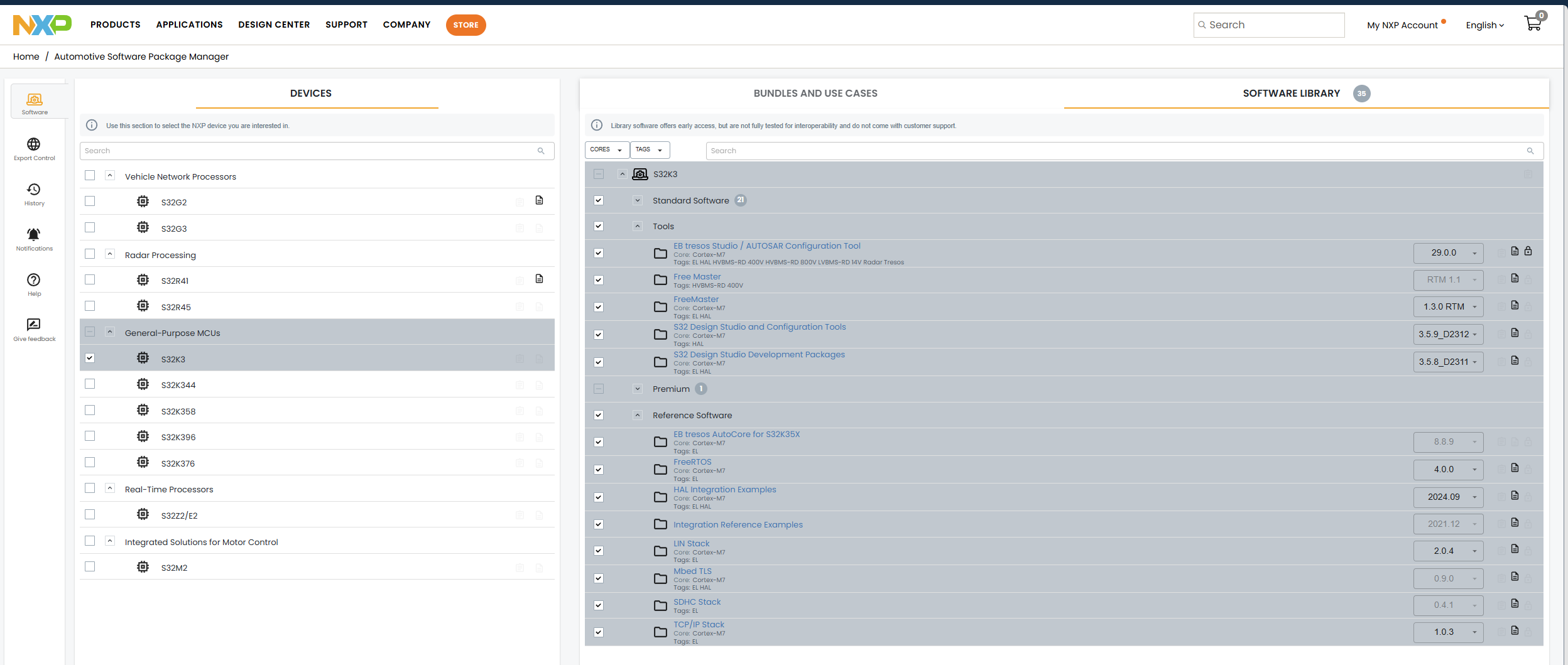 freertos is not found in the toolchain/IDE project. - NXP Community