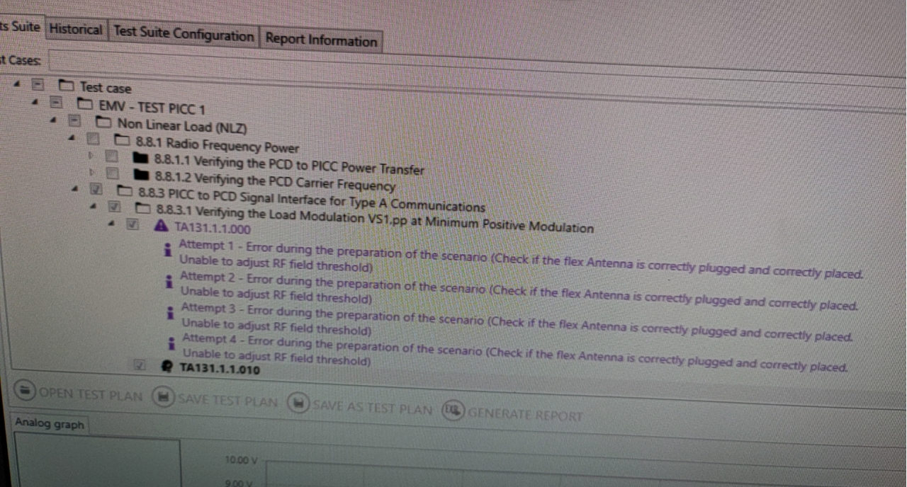 PN7220 测试EMVCO PCD ANALOG 报错 - NXP Community