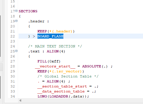 Creating a custom header for bootloader and application, then jumping to the application. - NXP ...
