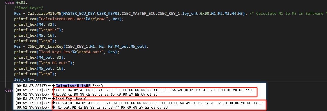 Solved S32k144 Csec Calculate M1~m5 Nxp Community