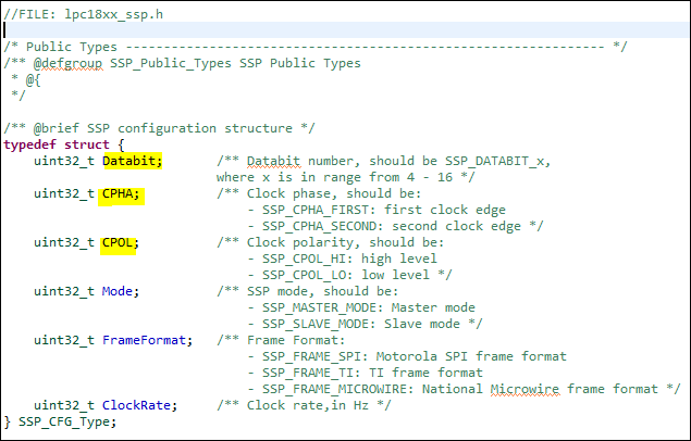 Solved: LPC18xx SSP configuration structure mismatch with user manual. - NXP Community