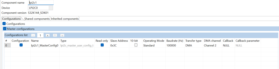 S32k146 I2C DAM configuration - NXP Community